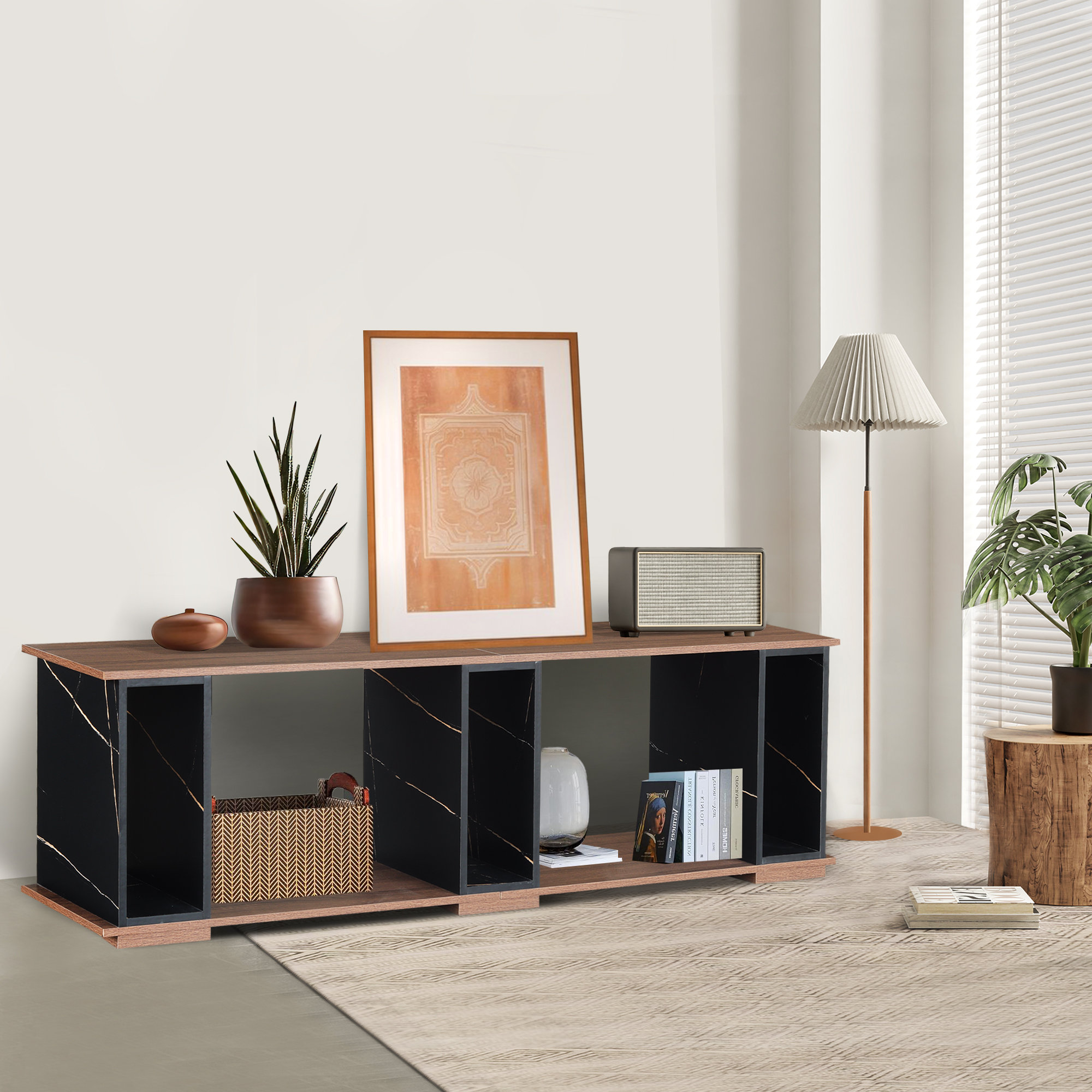 Ebern Designs Low Storage Bookcases for Home Office and Living Room ...