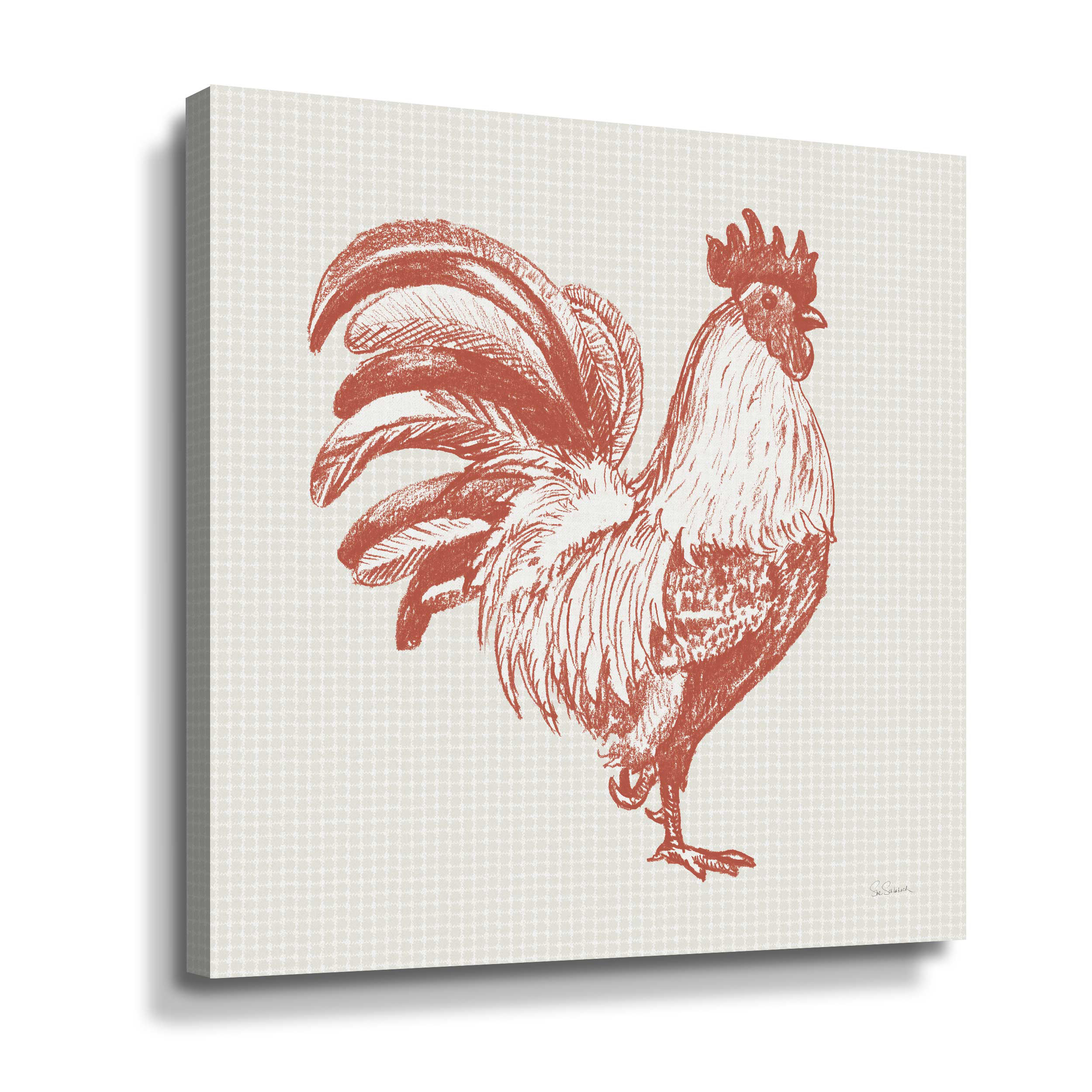 August Grove Cottage Rooster I Red by - on - Wayfair Canada