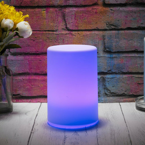 Symple Stuff Colour Changing LED Mood Lighting Bedside Table Lamp Home ...