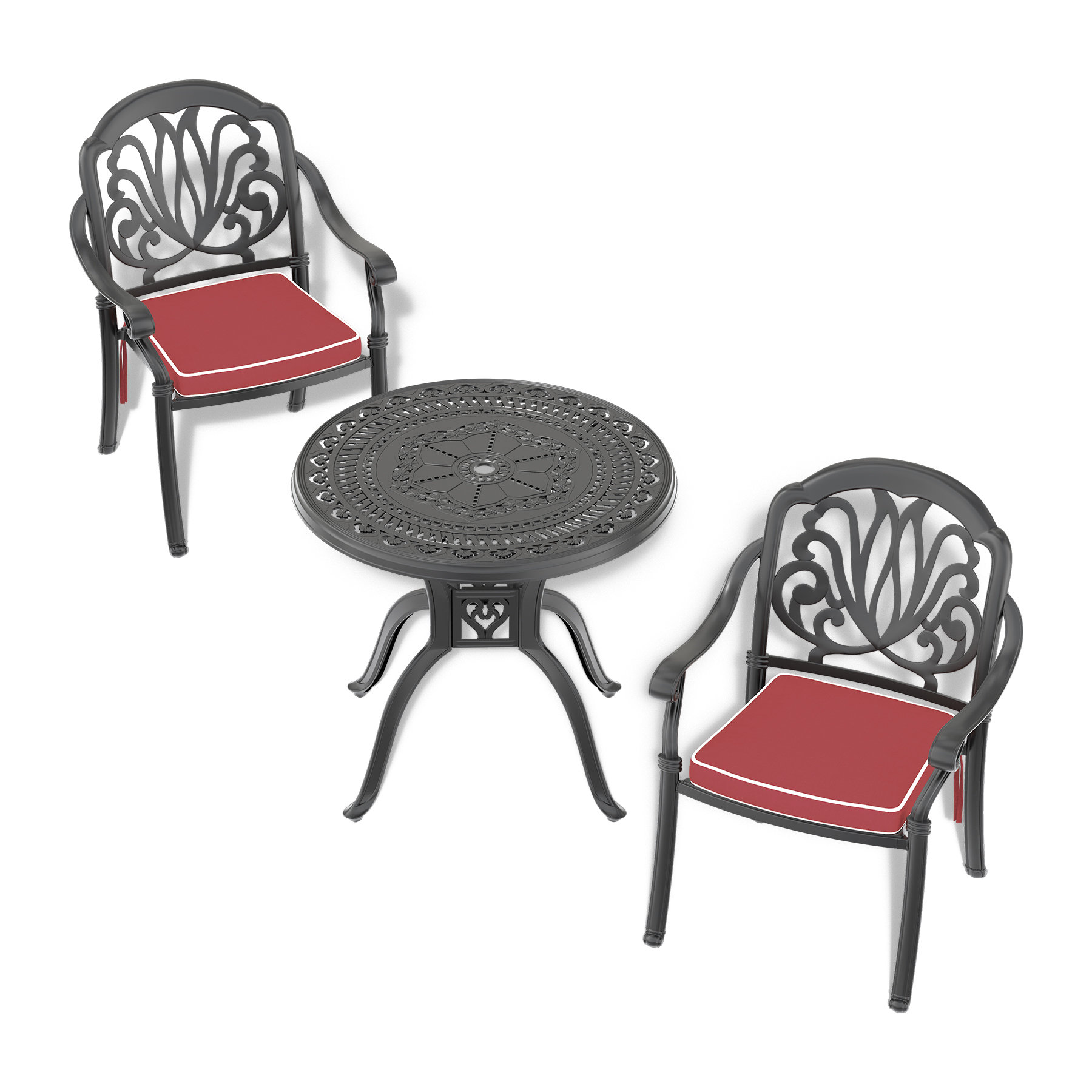 KEYOU Round 100'' L Outdoor Restaurant Dining Set - Wayfair Canada