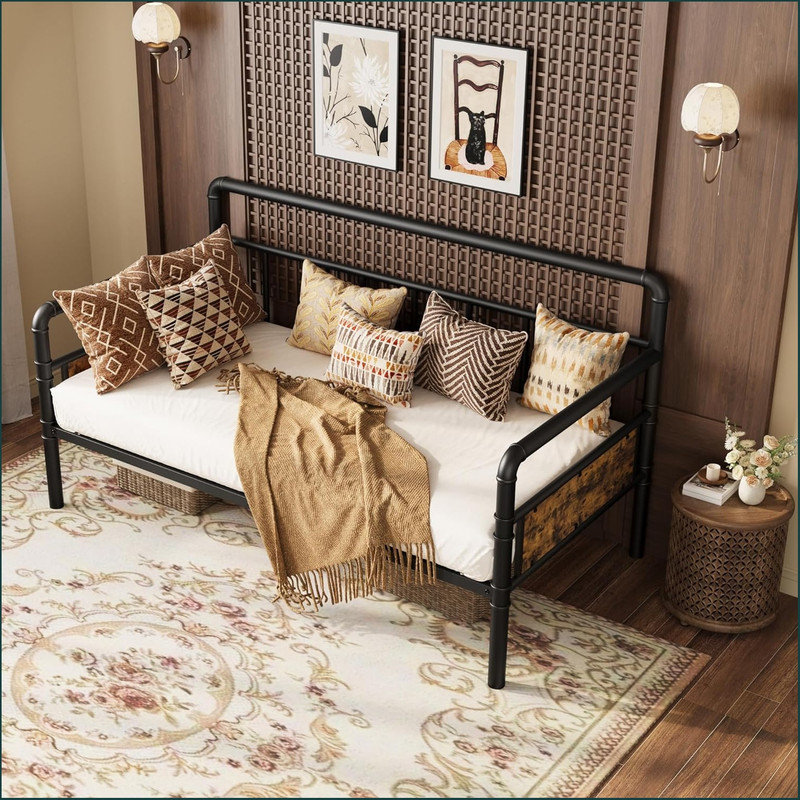 Williston Forge Metal Daybed Frame Twin Size,Heavy Duty Metal Twin Bed ...