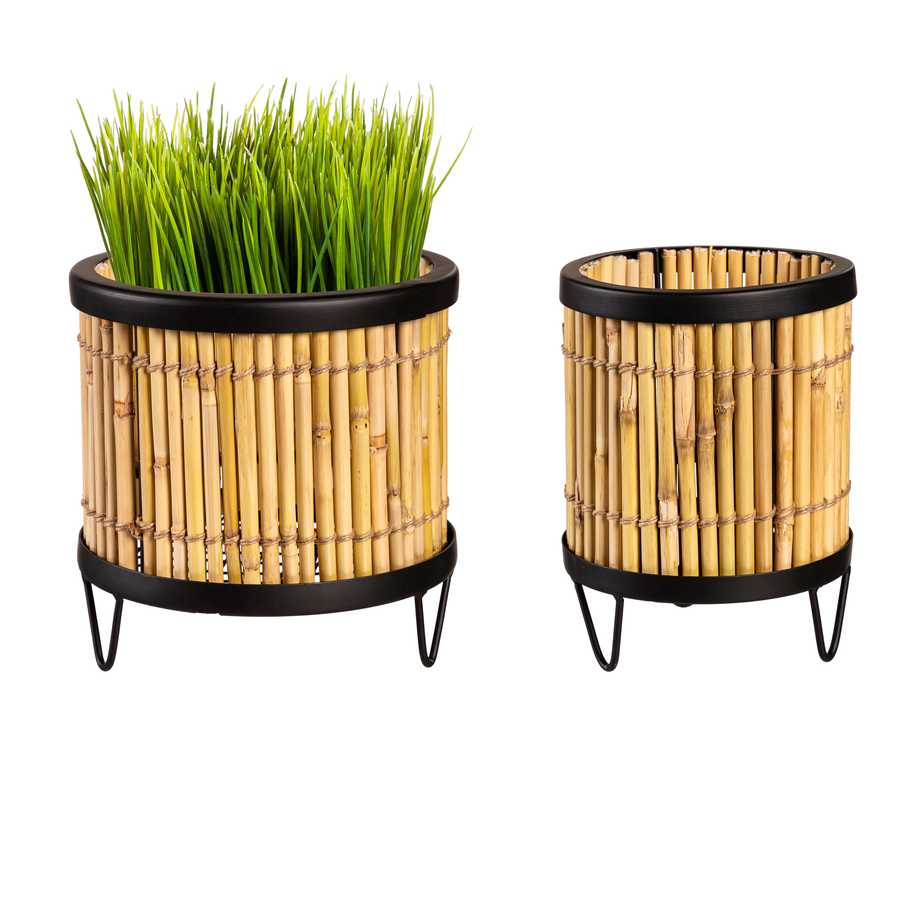 Bayou Breeze Joshuwa 2 - Piece Wood Pot Planter Set - Wayfair Canada