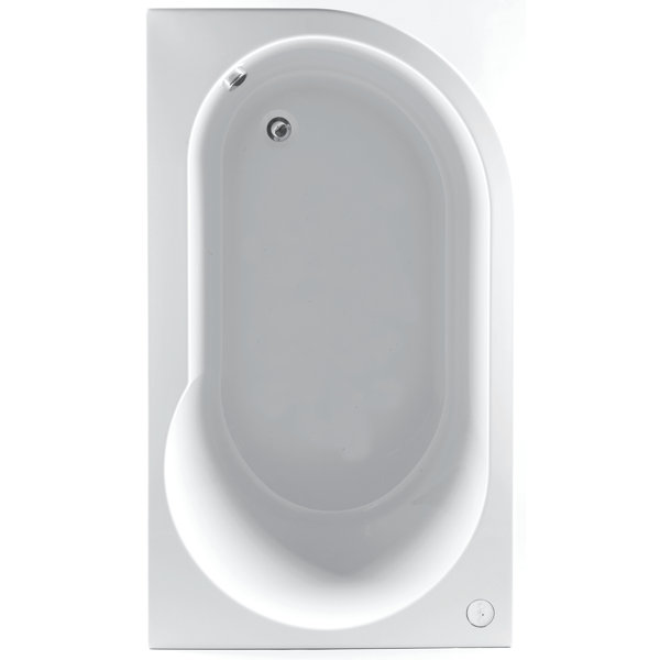 WhiteStone Delto 1550mm x 900mm Soaking Acrylic Bathtub | Wayfair.co.uk