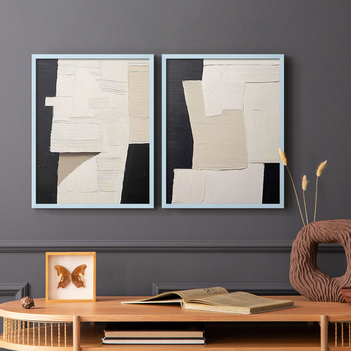 Wrought Studio™ ABSTRACT Series DCLI-Premium Framed Print -Ready to Hang - No Nails Required ...