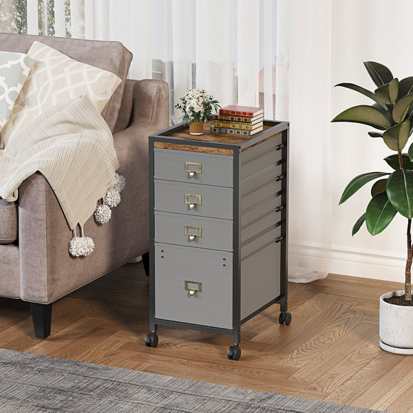 Ebern Designs Boose 14.9'' Wide 4 -Drawer Mobile Steel File Cabinet ...