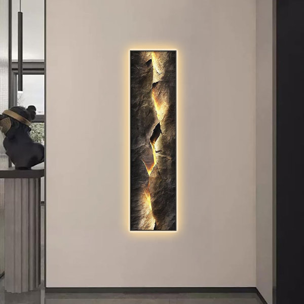 Orren Ellis Modern Abstract LED Wall Art With Backlit Light Home Decor ...