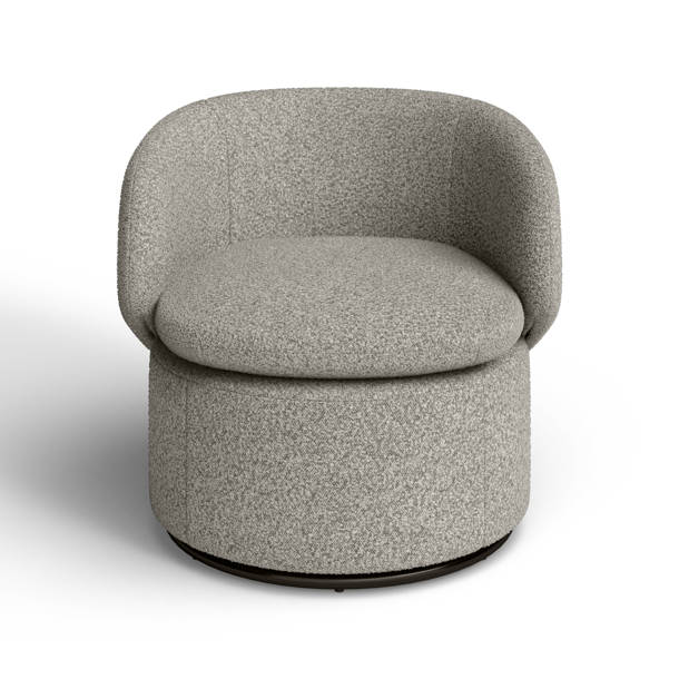 AllModern Janice Upholstered Swivel Barrel Chair & Reviews | Wayfair