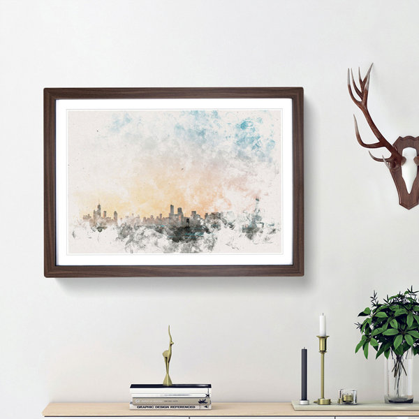 East Urban Home The Chicago Illinois Skyline - Picture Frame Painting ...
