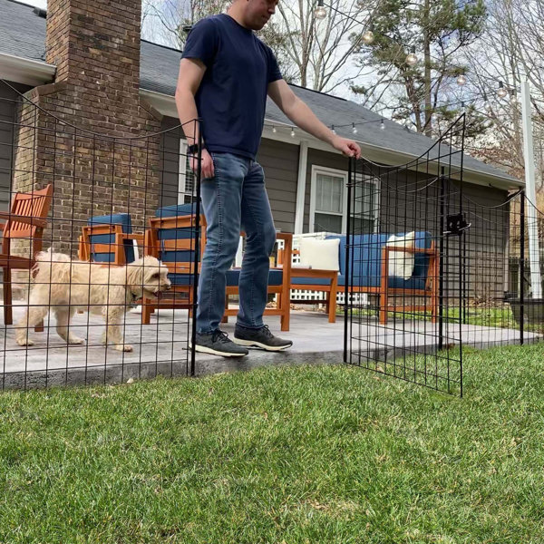 Zippity Outdoor Products 39in H (4 Fence Panels + 1 Gate) No Dig Easy ...