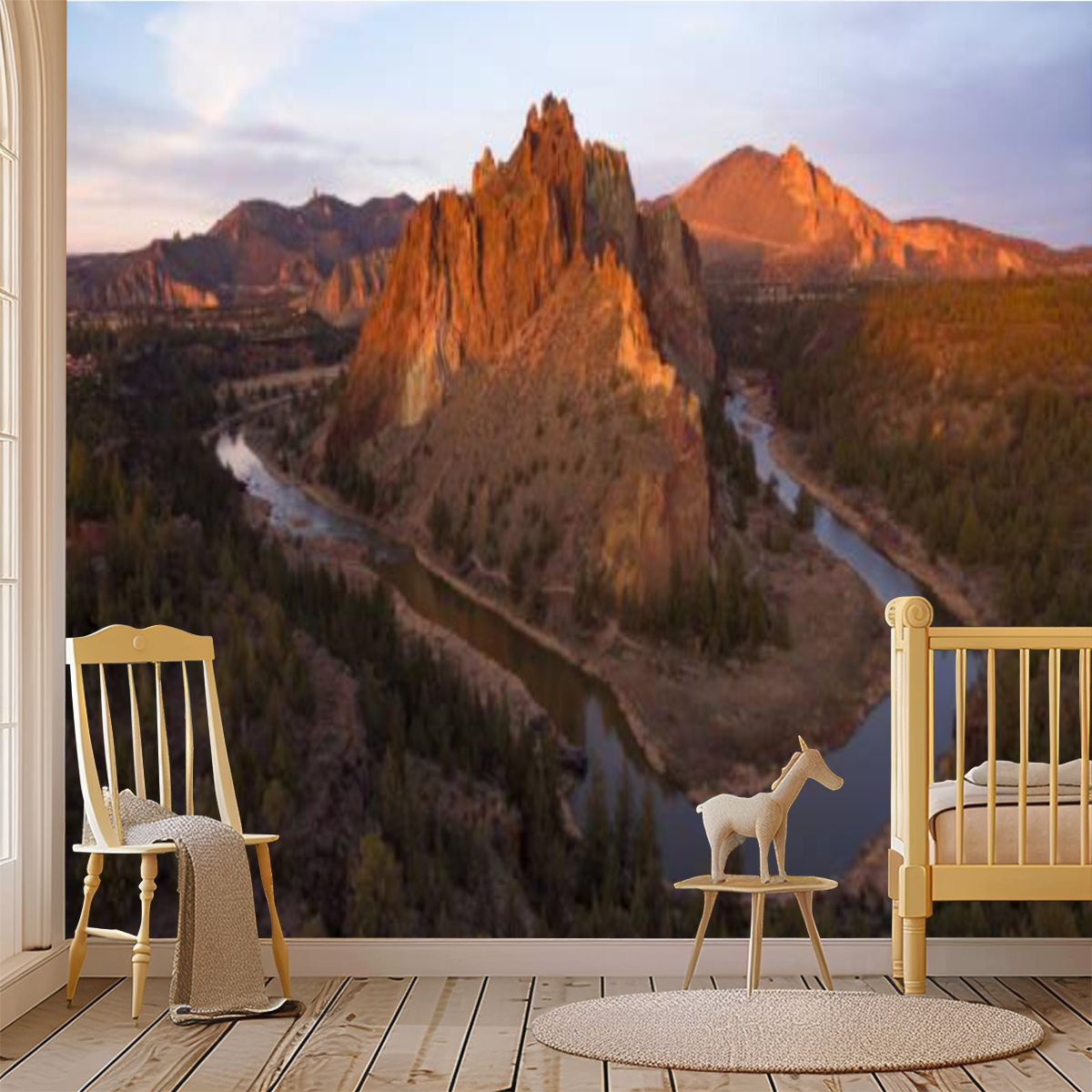 Millwood Pines Peel and Stick Canvas Wallpaper Wall Mural smith rock ...