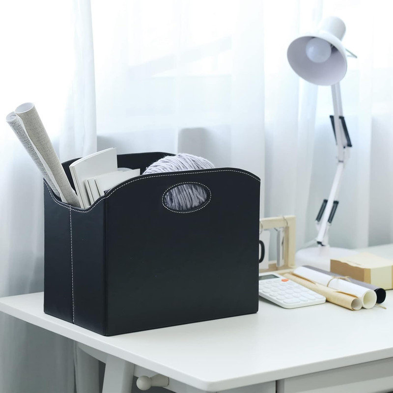 Mercer41 Book Storage Basket Document File Folder Organizer for Office ...