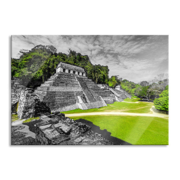 Brayden Studio Beautiful Mayan Pyramids - No Frame Print on Glass ...