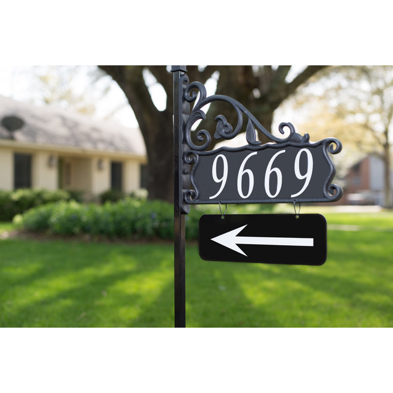 Address America Double-Sided Reflective Boardwalk Address Sign with ...