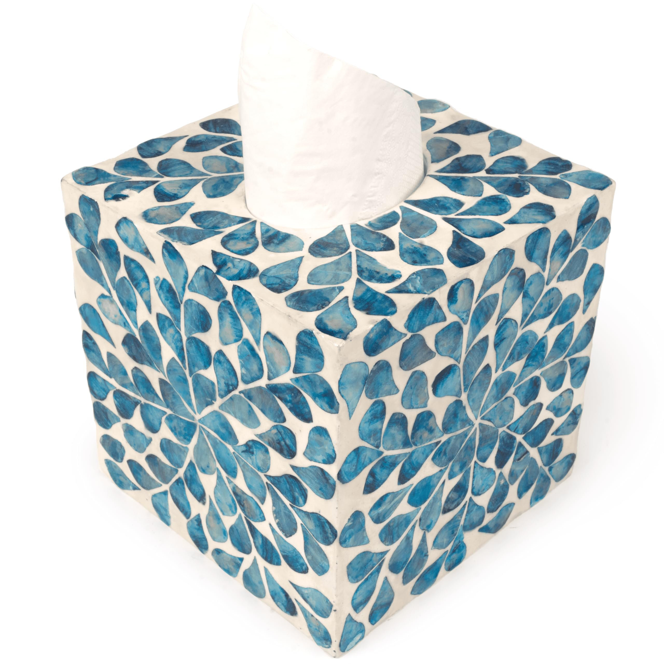 House of Hampton® Tissue Box Cover - Mosaic Mother Of Pearl Inlay ...