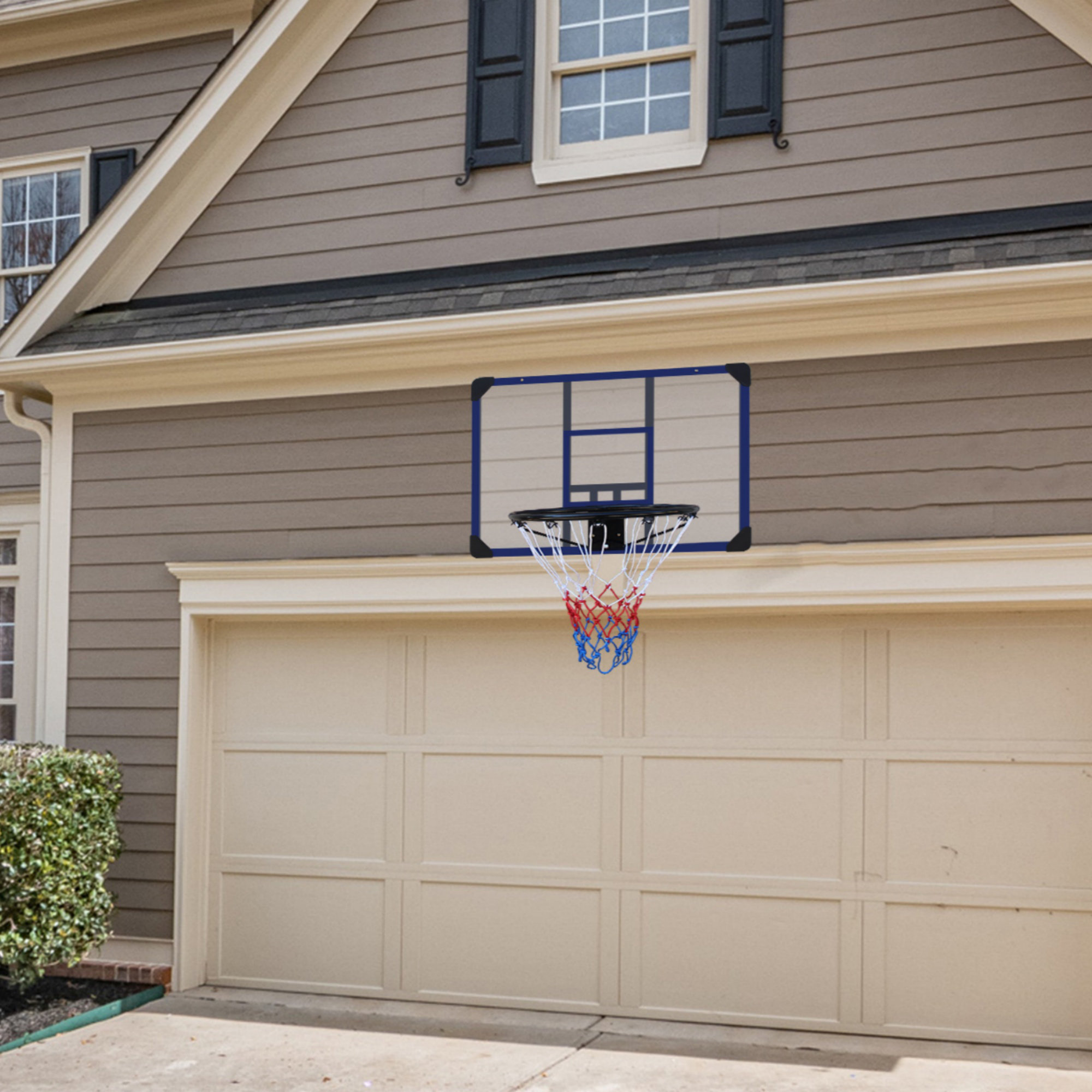 TONWIN 35 X 24-Inch Shatterproof Backboard Wall-Mounted Basketball Hoop ...