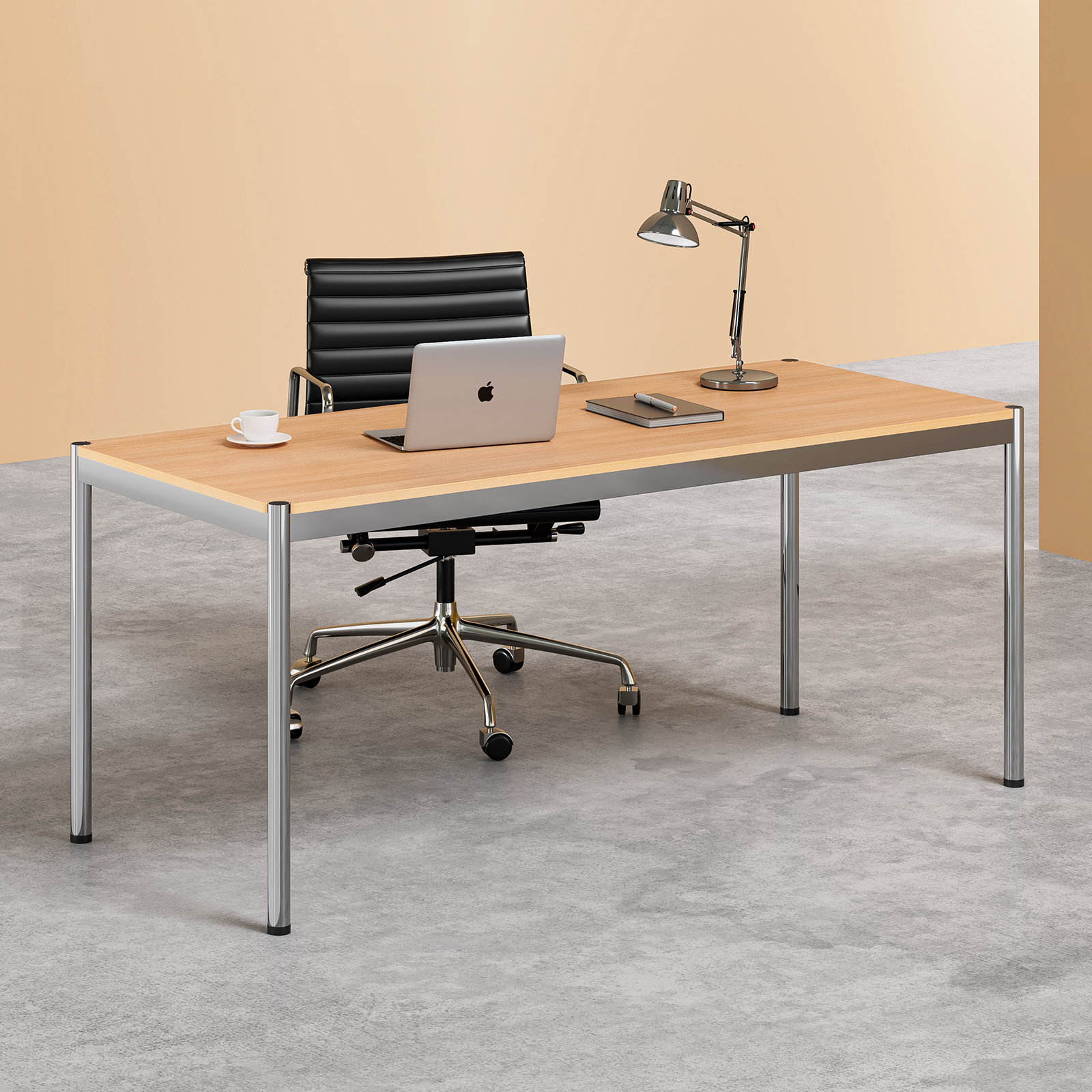 Wade Logan USM Haller Table Home Office 69 Inch Computer Desk, Modern ...