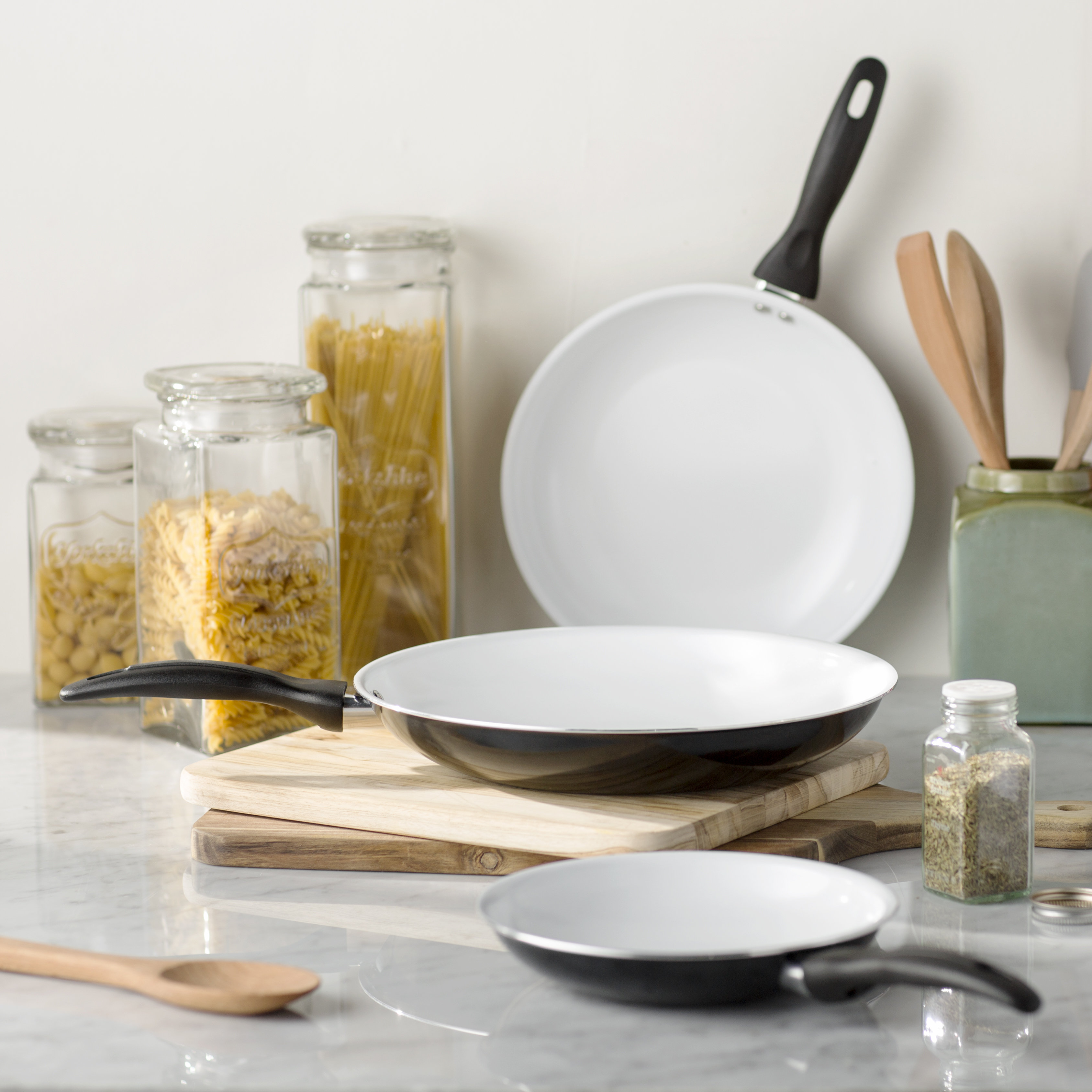 Prep & Savour Non-Stick Ceramic Frying Pan Set & Reviews | Wayfair