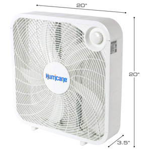 Hurricane 20" Classic Series Floor Box Fan with 3 Speed Settings, 2 ...