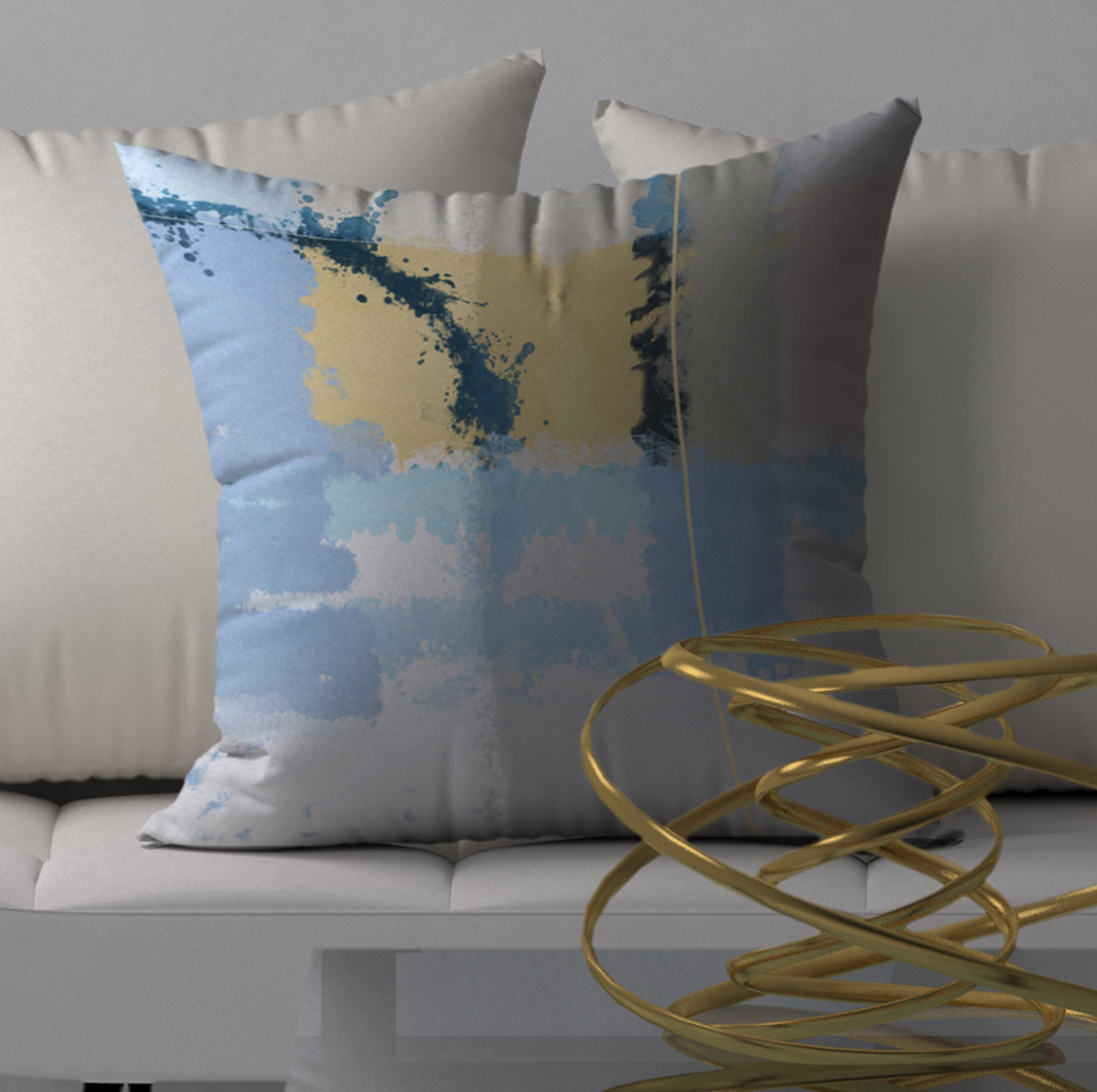 LeRoi Products Deluxe Singular Decorative Square Pillow Cover & Insert ...