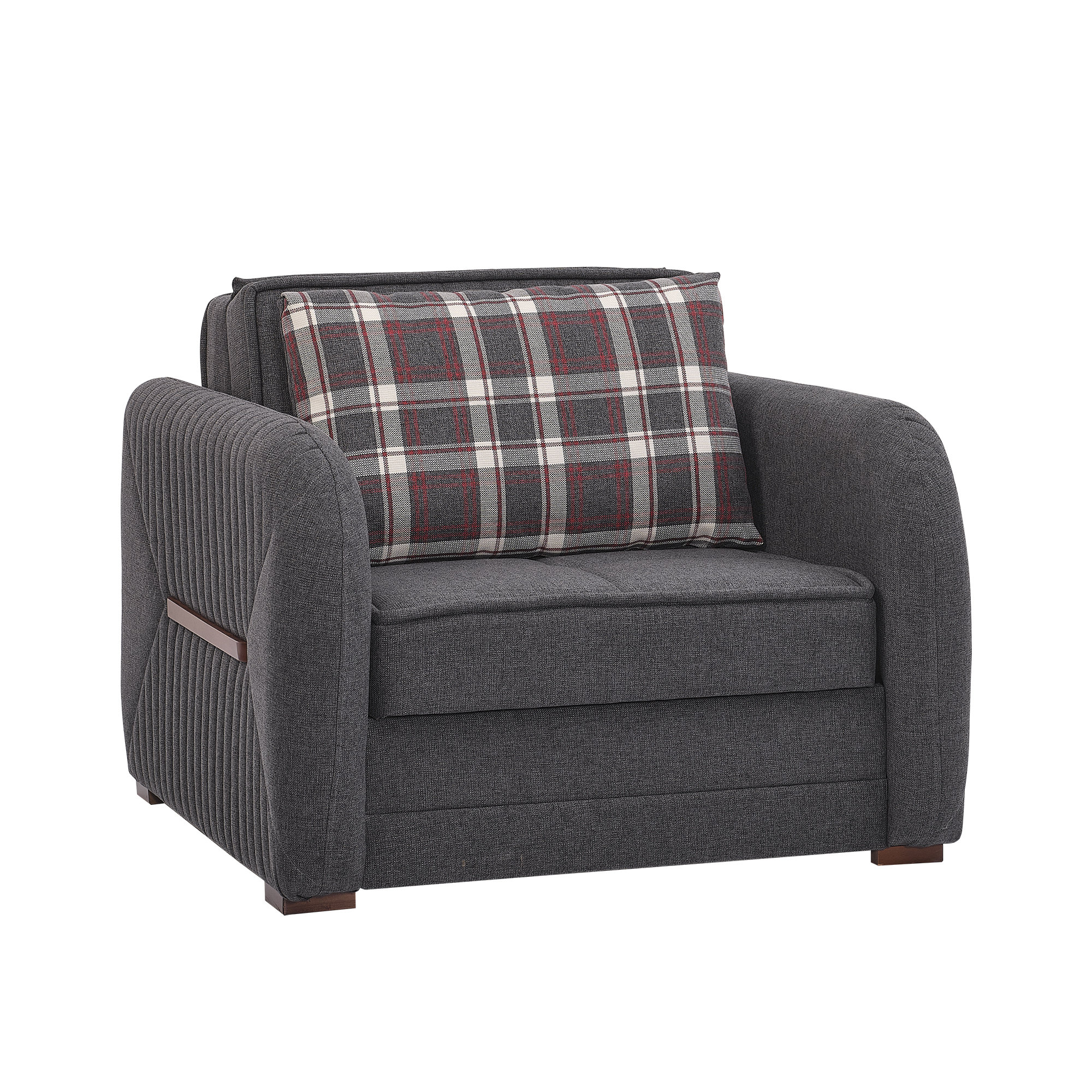 Corrigan Studio® Upholstered Convertible Armchair with Storage | Wayfair