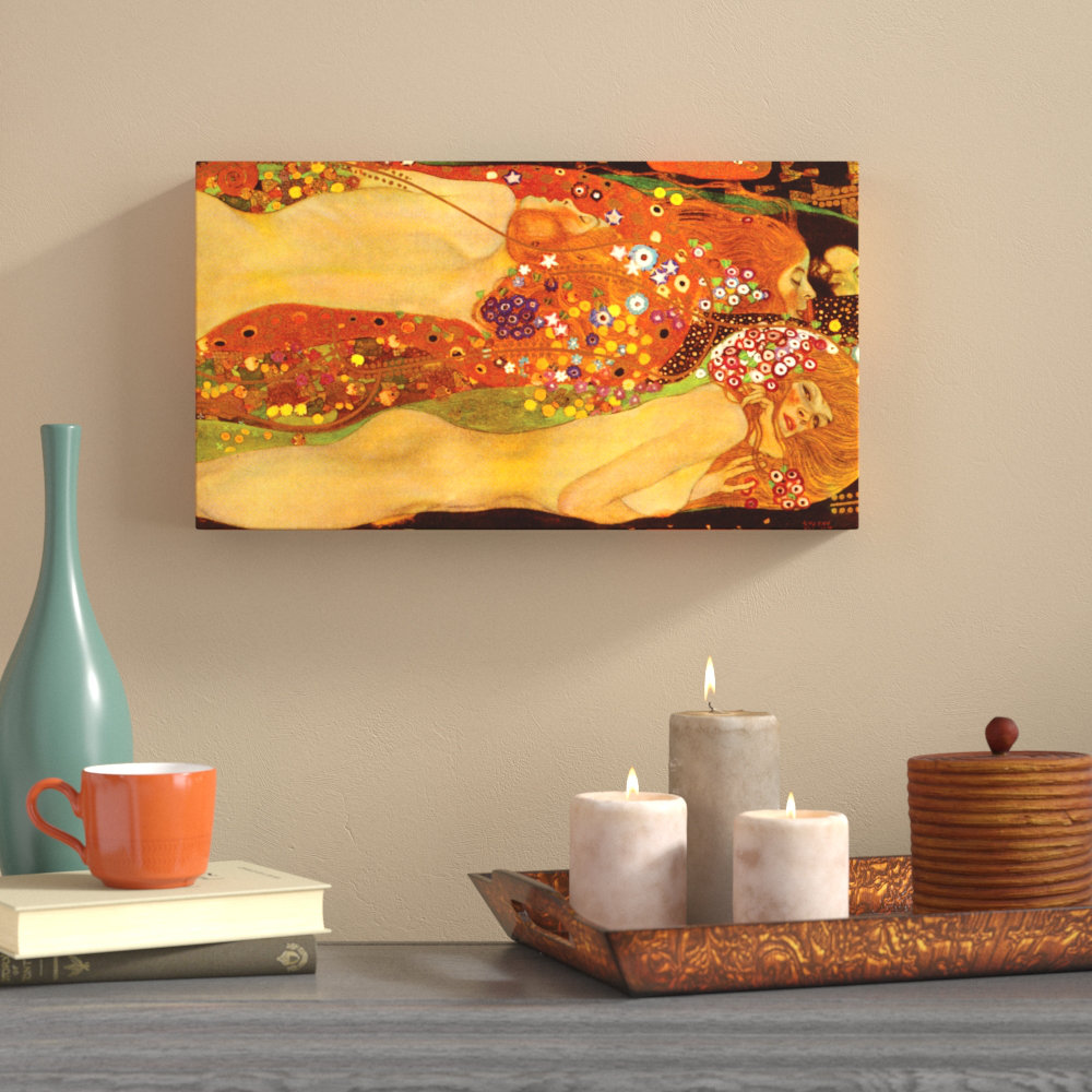 Vault W Artwork Water Snakes by Gustav Klimt - Graphic Art Print on ...