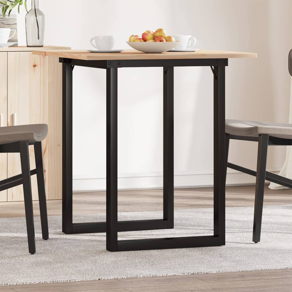 DEvidaxl vidaXL Dining Table O-Frame Solid Wood Pine and Steel ...