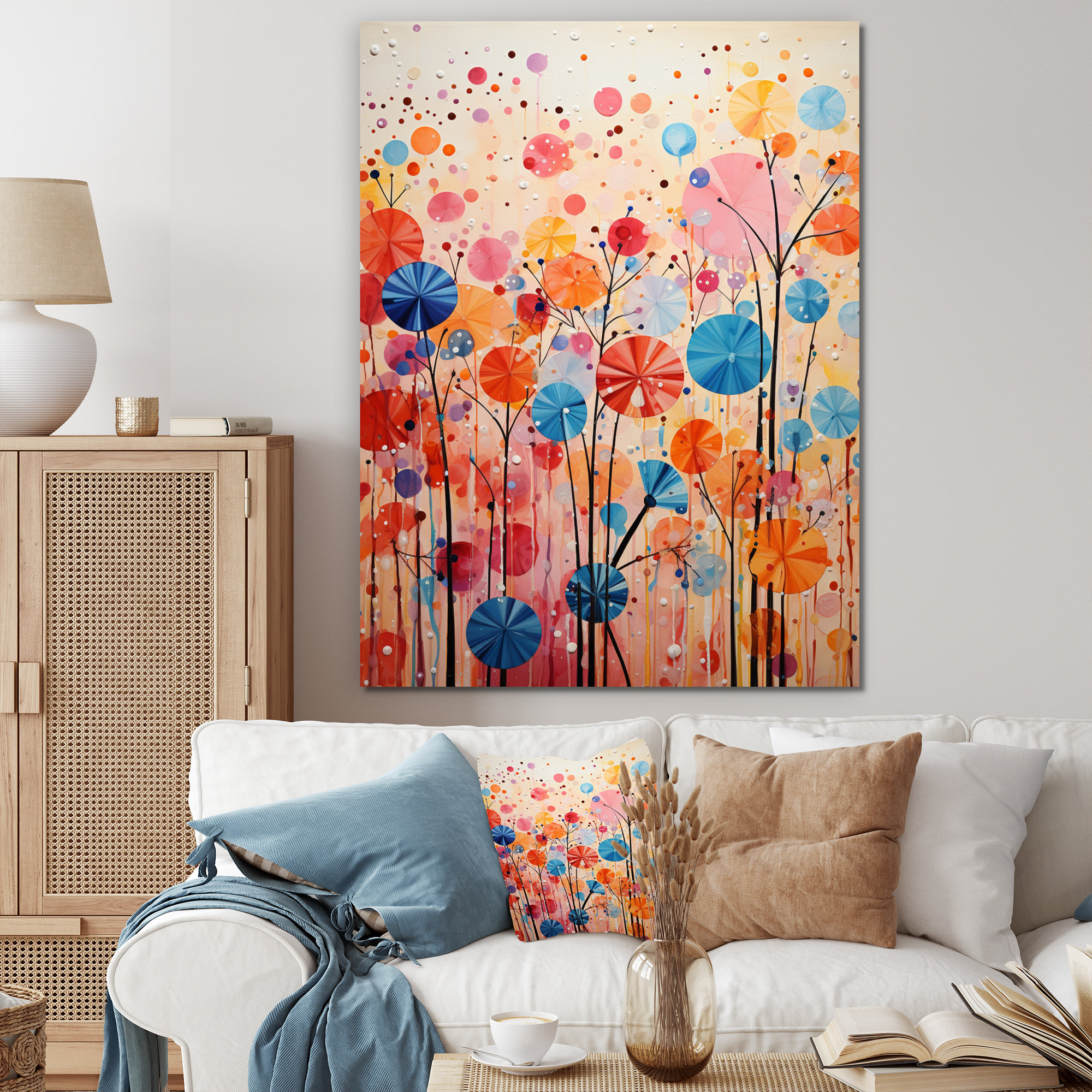 Red Barrel Studio® Colorful Vibrant Fusion - Abstract Collages Canvas ...