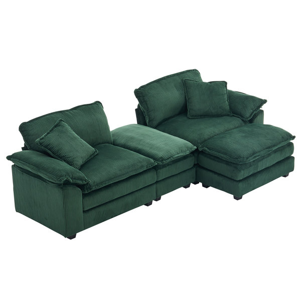 Latitude Run® Oversized Loveseat Sectional Sofa Modern Deep Seat ...