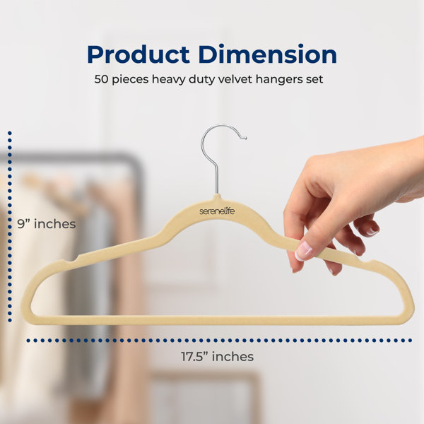 Rebrilliant Velvet Hangers - Space Saving Heavy Duty Slim Suit Clothes ...