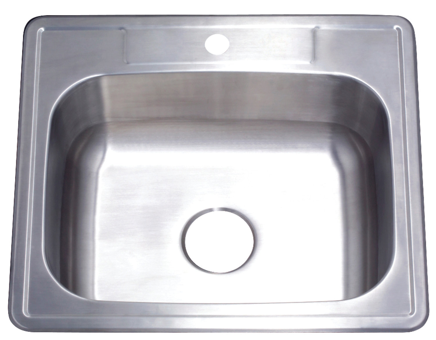 Kingston Brass Studio 25-Inch Stainless Steel Self-Rimming 1-Hole ...