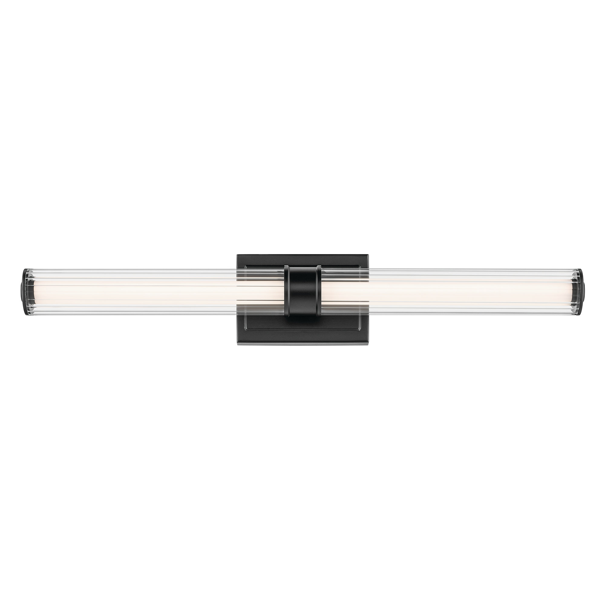 DecorbyHannah 31" Linear Bath Bar Large LED with Clear Fluted Glass ...