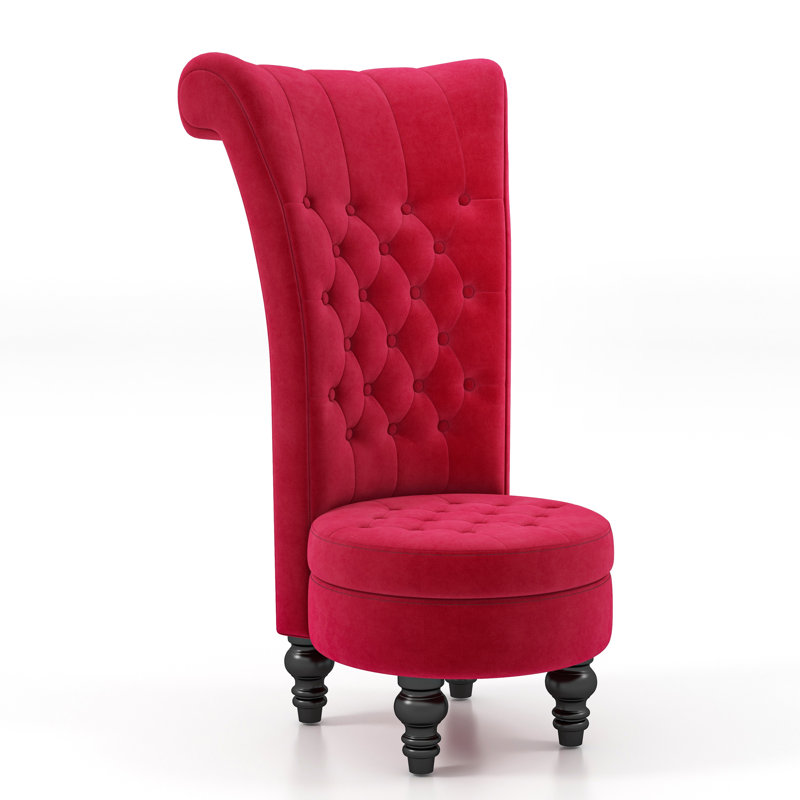 Rosdorf Park Cynai 25.98'' Wide Tufted Velvet Wingback Chair & Reviews ...