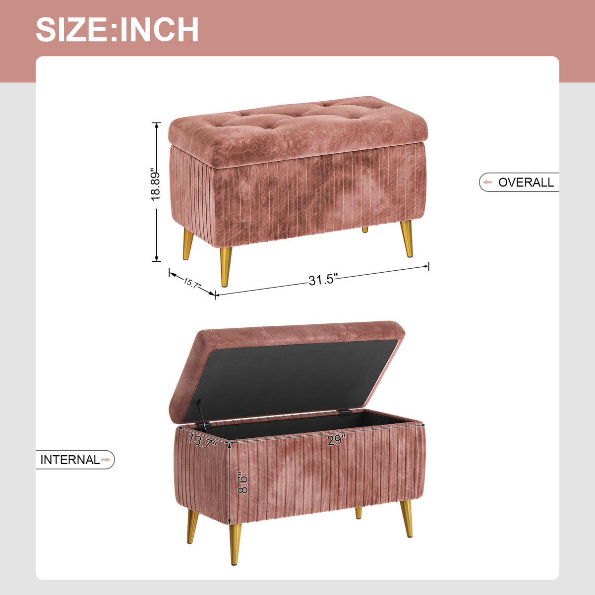 Mercer41 Upholstered Flip top Storage Bench & Reviews | Wayfair