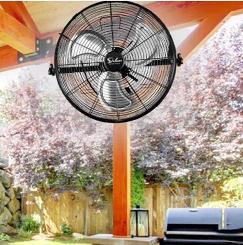 COFVIAL Wall-Mount Industrial Fan,3 Speeds Air Circulation,For Outdoor ...