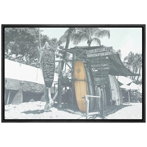 SIGNLEADER Surfboard Variety In A Surf Shack Framed On Canvas Print ...