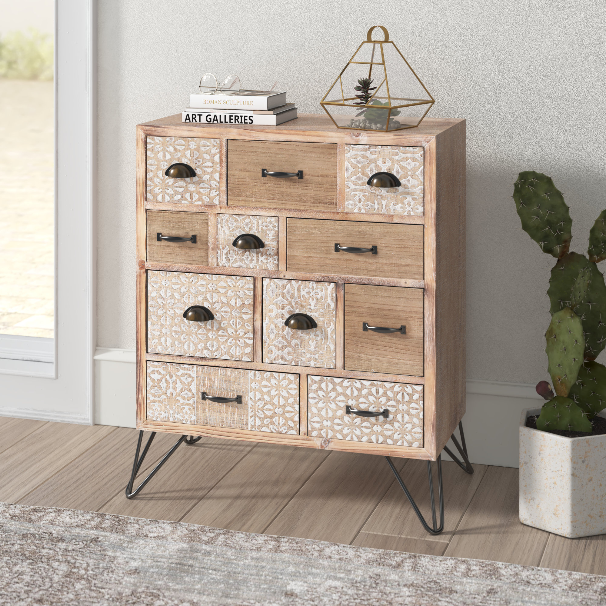 Mistana™ Faulk 11 Drawer Apothecary Accent Chest & Reviews | Wayfair