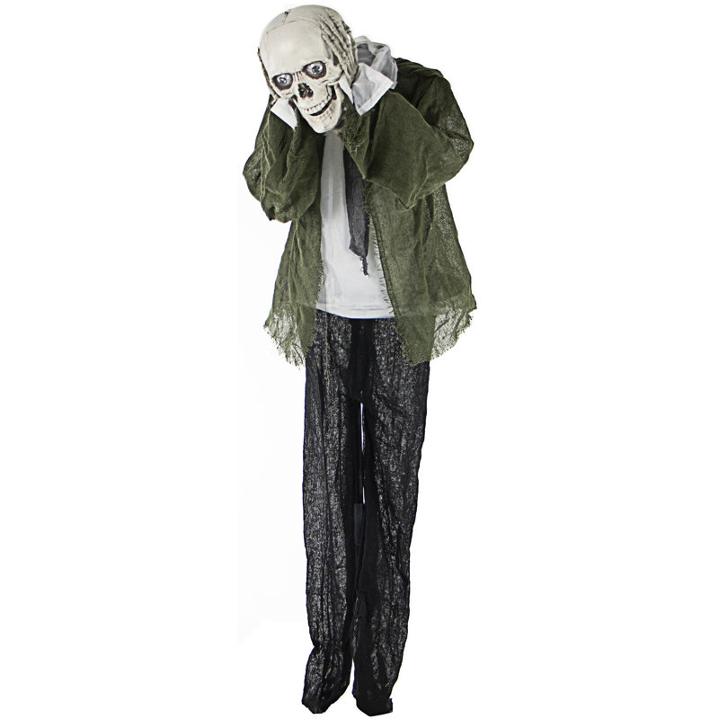 Haunted Hill Farm 60 In. Life-Size Scary Talking Headless Skeleton ...