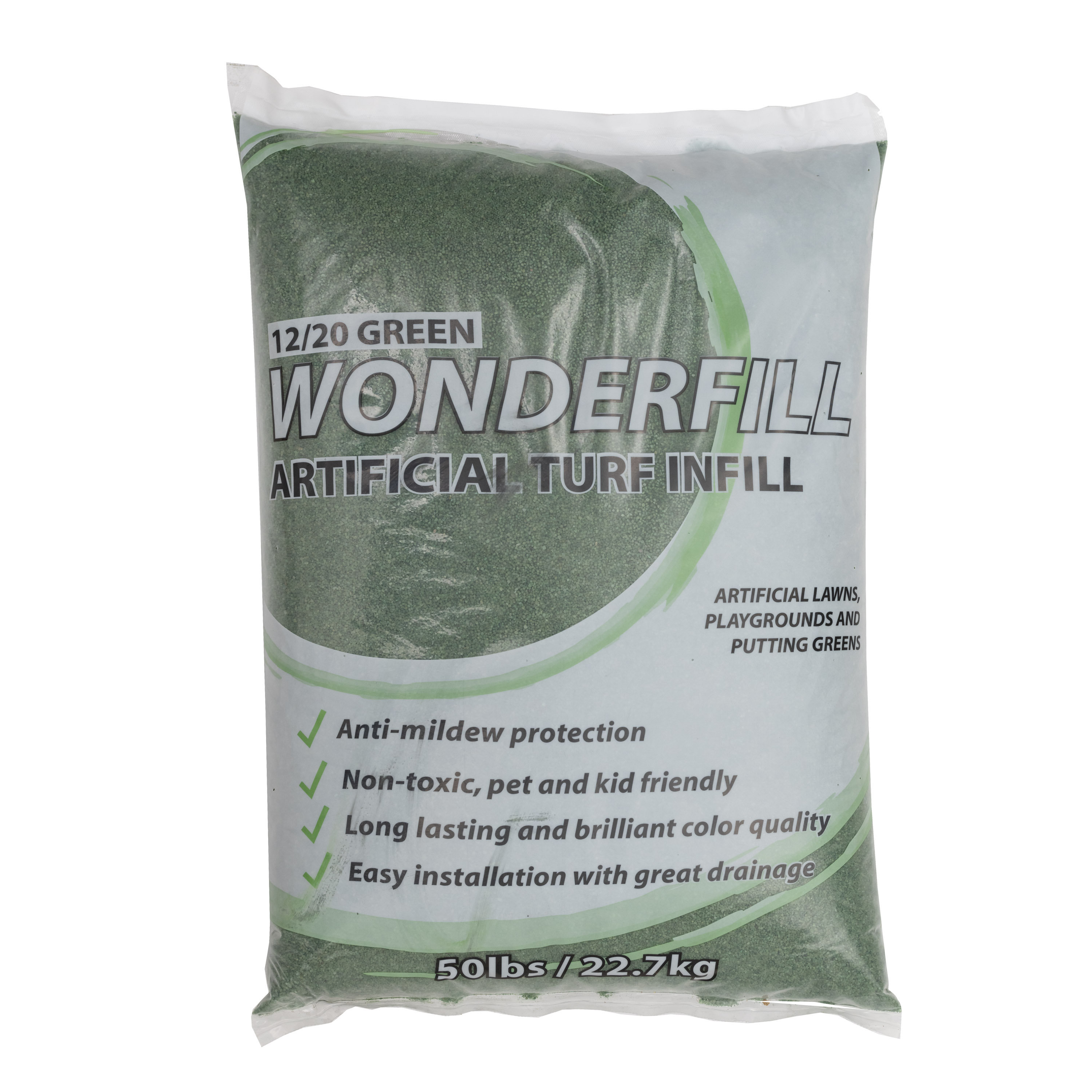 Ackland Verdant Vista Wonderfill Green 12/20 Turf Infill Sand, 50 lb ...