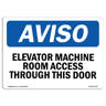 SignMission Osha Notice Elevator Machine Room Sign | Wayfair