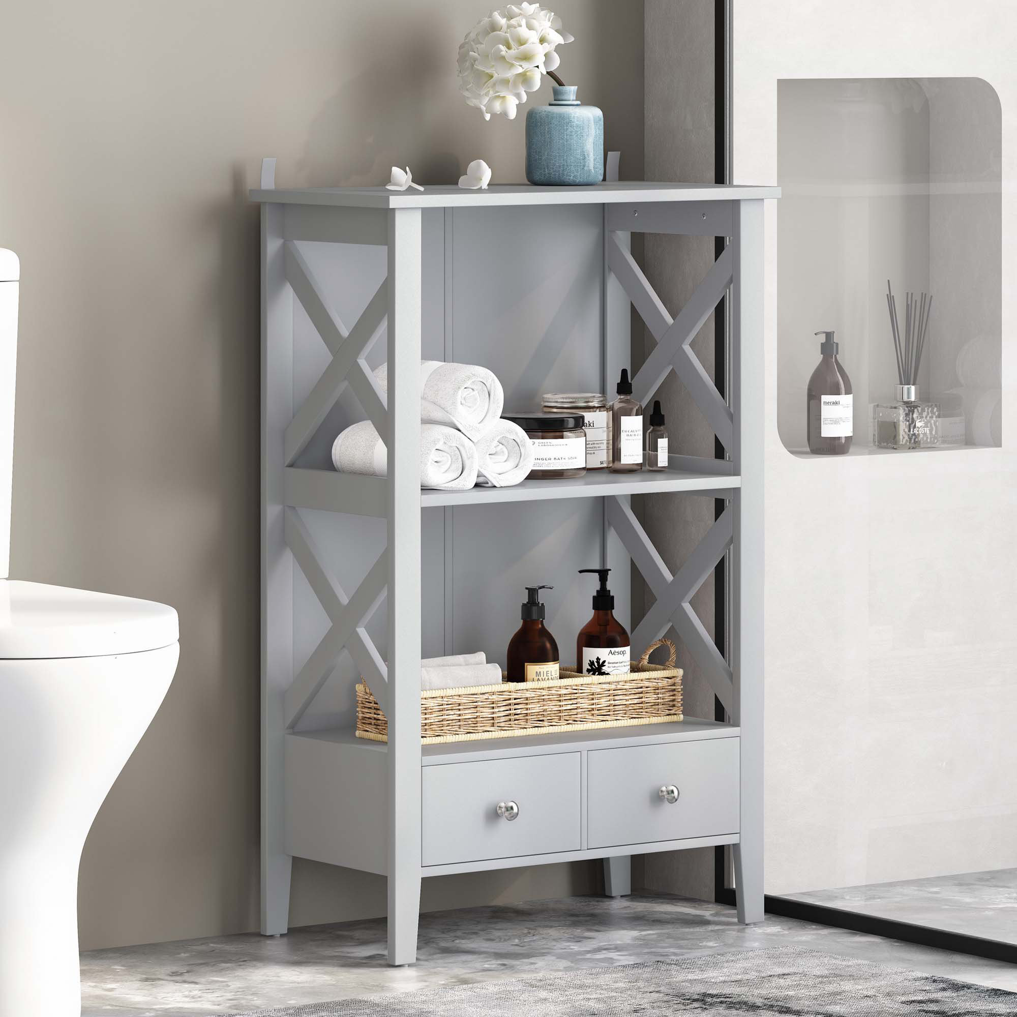 Ebern Designs 2 Drawer Storage Rack | Wayfair
