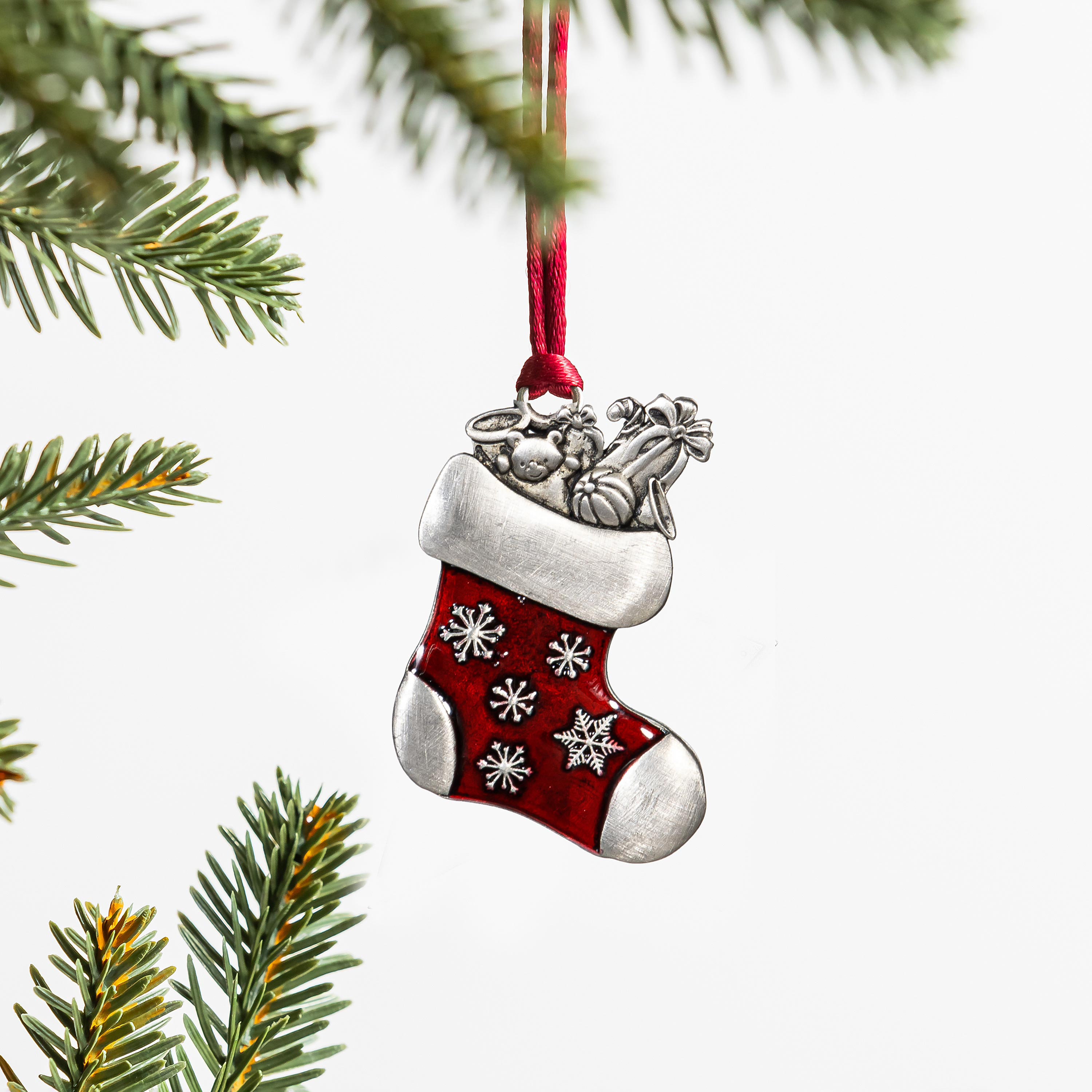 Evergreen Enterprises, Inc Solid Pewter Christmas Tree Ornament ...