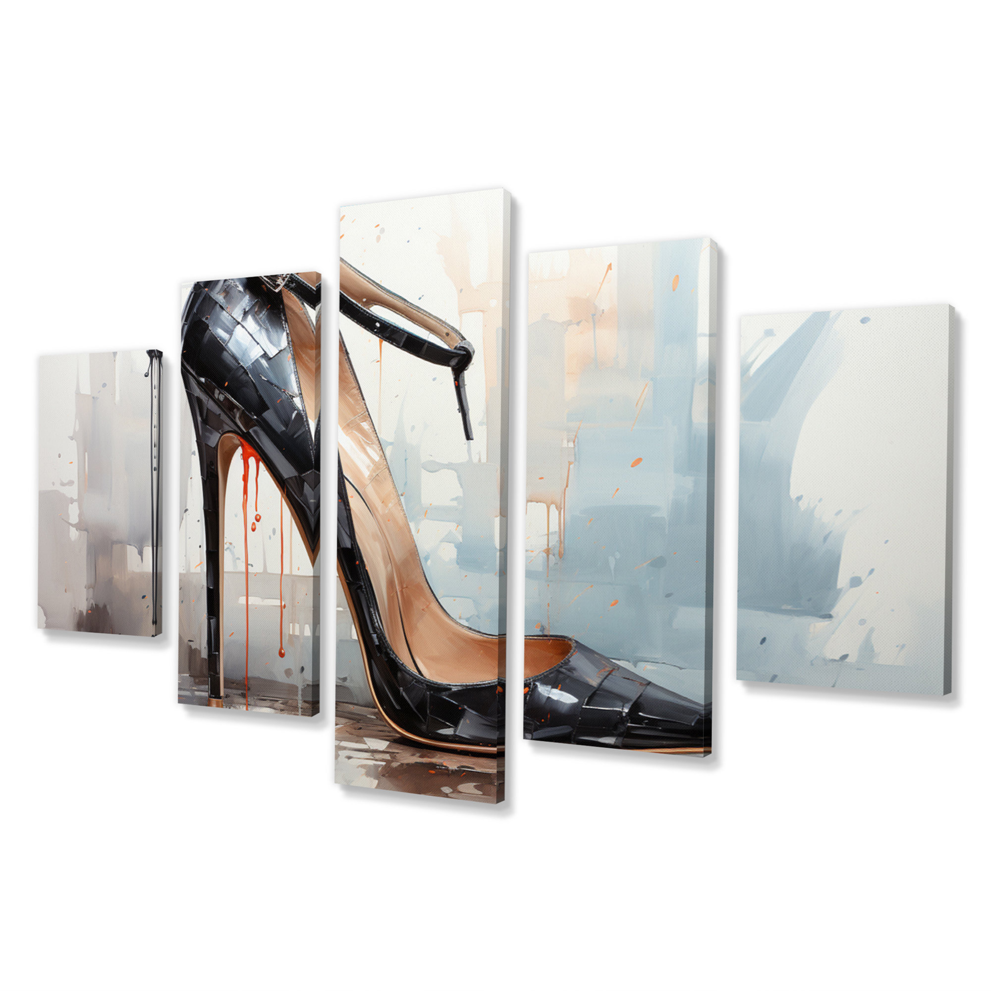 Design Art Black Fashion High Heel Power III - Fashion Wall Art Living ...