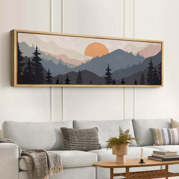 IDEA4WALL Sun Mountain Landscape Serene Mountain Sunset LandscapeWith ...