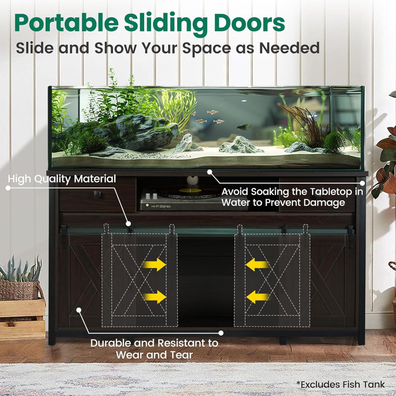 Archie & Oscar™ 75-120 Gallon Aquarium Stand with Power Outlets ...