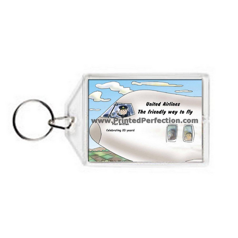 Printed Perfection Personalized Pilot, Commercial - Male Acrylic Key ...