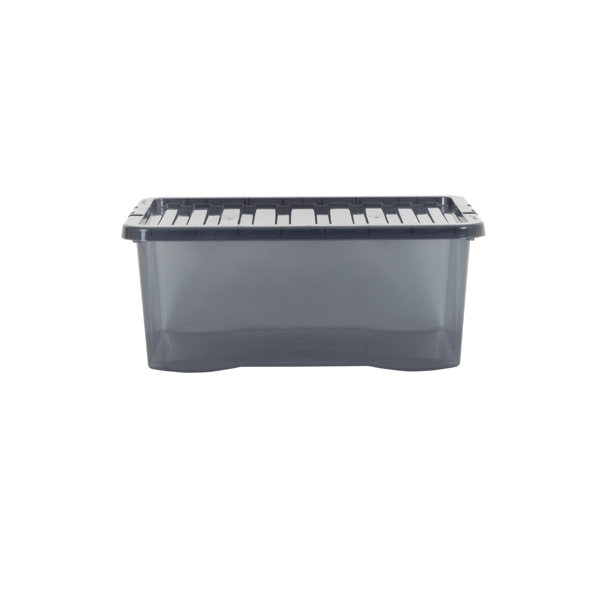 Wham Crystal 32L Plastic Storage Box Pack of 5 Tint Smoke | Wayfair.co.uk