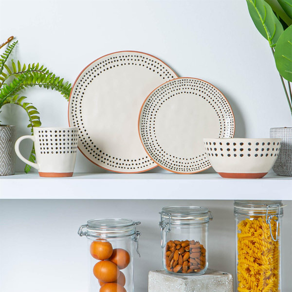 Nicola Spring Stoneware Dinnerware - Set of 16 | Wayfair.co.uk