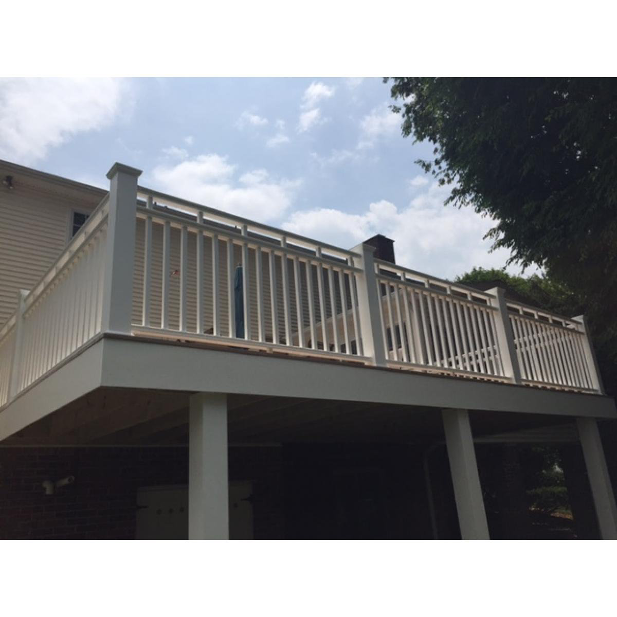 INTEX Providence Three Line Level Rail Kit PVC Porch and Stair Railing ...