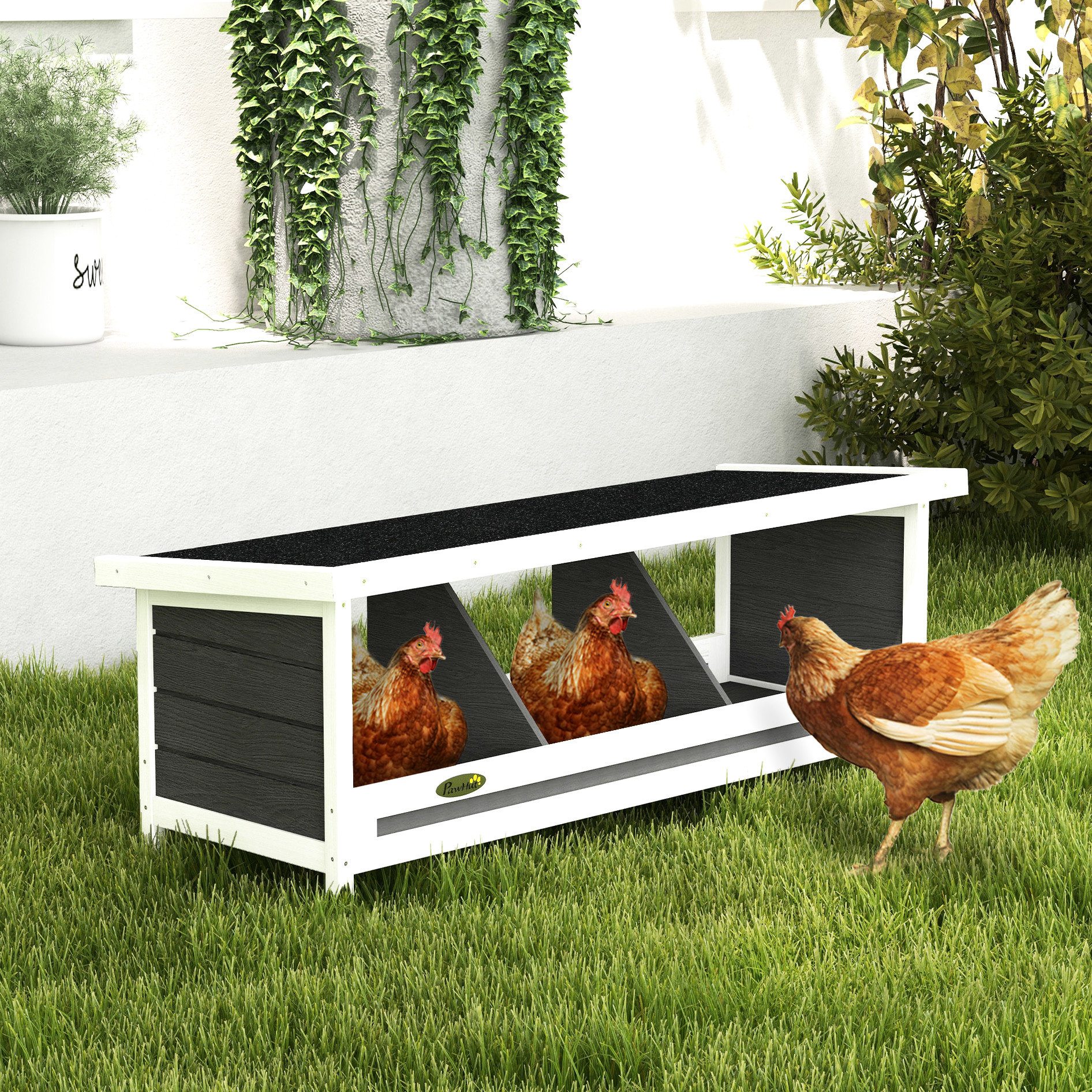 One Allium Way® 3 Chicken Nesting Box, Gray. For Laying Eggs ...