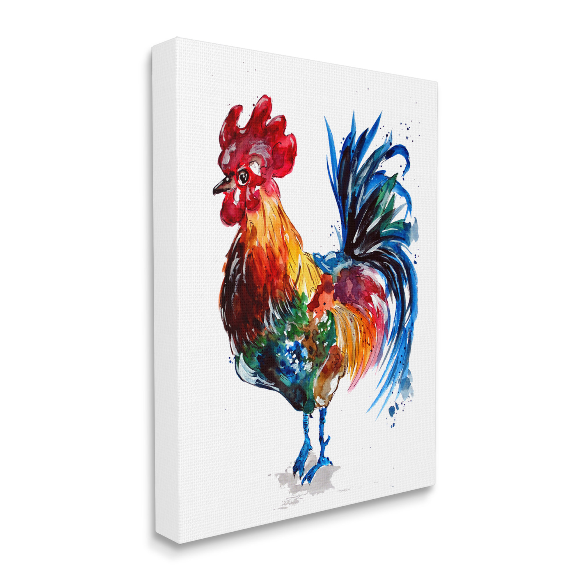 August Grove® Rooster with Modern Splash by Sebastian Grafmann ...